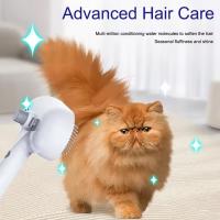 China 4-in-1 Pet Steam Brush 21×11.5×7.5cm with Self-Cleaning Function for Cat and Dog Grooming for sale