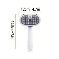 China 4-in-1 Pet Steam Brush 21×11.5×7.5cm with Self-Cleaning Function for Cat and Dog Grooming for sale