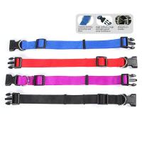 China Custom OEM Dog Collar 1.0-2.5cm Width Adjustable Nylon Pet Collars with Personalized Logo for sale