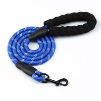 China 5ft Reflective Nylon Dog Leash 150cm 200cm with Zinc Alloy Hardware and Foam Handle for sale