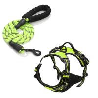 China Neoprene Reflective Dog Harness Set with No-Pull Design - S/M/L/XL Sizes, 5 Colors, Custom Logo Options for sale