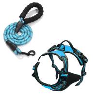 China Neoprene Reflective Dog Harness Set with No-Pull Design - S/M/L/XL Sizes, 5 Colors, Custom Logo Options for sale