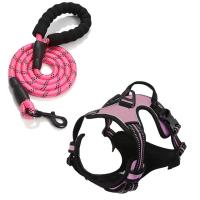 China Neoprene Reflective Dog Harness Set with No-Pull Design - S/M/L/XL Sizes, 5 Colors, Custom Logo Options for sale