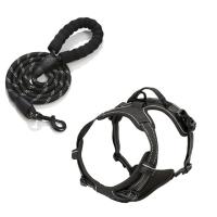 China Neoprene Reflective Dog Harness Set with No-Pull Design - S/M/L/XL Sizes, 5 Colors, Custom Logo Options for sale