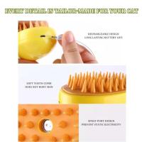 China Rechargeable Pet Hair Brush with Mist Spray and Self-Cleaning Function for Cats and Dogs for sale