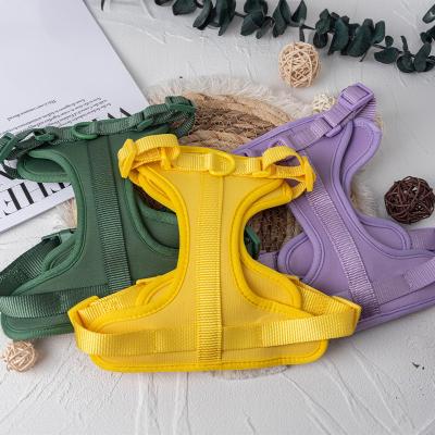 China Neoprene Personalized Dog Harness Leash Collar Set - Adjustable XS/S/M/L Sizes with Reflective Safety Strips for sale