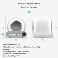 China Tuya Smart Self-Cleaning Cat Litter Box with App Control - Quiet Enclosed Design for Multi-Cat Homes for sale