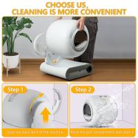 China Tuya Smart Self-Cleaning Cat Litter Box with App Control - Quiet Enclosed Design for Multi-Cat Homes for sale