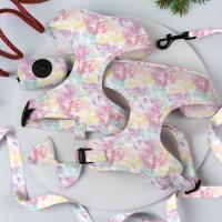 China Custom Dog Harness Leash Set with Sublimation Decoration - Adjustable Fit for Small to Large Pets, 100 Piece MOQ for sale