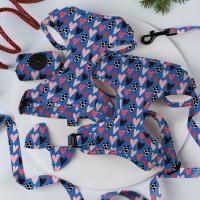China Neoprene Reversible Dog Harness Leash Set - Breathable Adjustable with Reflective Safety - 100 Piece MOQ for sale