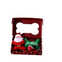 China Christmas Pet Gift Set with Knotted Frisbee and Chewable Toy Ball - One Size Holiday Playtime Accessories for sale
