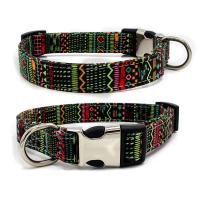 China Bohemian Pet Dog Collar with Metal Buckle S/M/L Nylon Safety Lock for sale