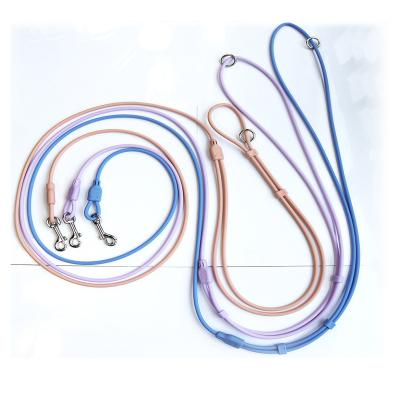 China Macaron PVC Slip Lead Dog Leash 2.4m × 6mm Waterproof Hands-Free Design with Adjustable Collar for sale