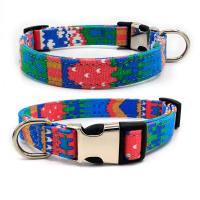 China Bohemian Pet Dog Collar with Metal Buckle S/M/L Nylon Safety Lock for sale