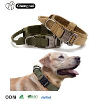 China Custom Heavy Duty Nylon Dog Collar and Leash Set for Tactical K9s Sizes M L XL for sale