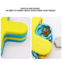China Pet Puzzle Feeder Toy 25.5x25.5x7cm Yellow PP Material Dog IQ Training Treat Dispenser for sale