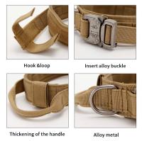 China Custom Heavy Duty Nylon Dog Collar and Leash Set for Tactical K9s Sizes M L XL for sale