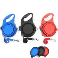 China 5-in-1 Retractable Dog Leash with Water Bottle Bowl - 16ft Nylon Lead & Poop Bag Dispenser for sale