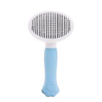 China Stainless Steel Pet Grooming Comb Brush 19x9x6.5cm with Self-Cleaning Feature for Dogs and Cats for sale