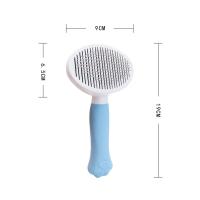 China Stainless Steel Pet Grooming Comb Brush 19x9x6.5cm with Self-Cleaning Feature for Dogs and Cats for sale