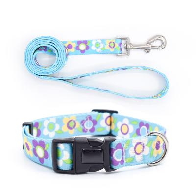 China Custom Leather Dog Collar and Leash Set with Striped Pattern - S/M/L Sizes, 0.1kg Weight for sale