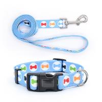 China Custom Leather Dog Collar and Leash Set with Striped Pattern - S/M/L Sizes, 0.1kg Weight for sale