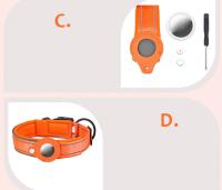 China GPS Air Tag Dog Collar Nylon Adjustable Cat Collar Custom Logo S M L for sale