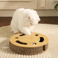 China Electric Rotating Cat Scratching Board 295×60mm with Multiple Play Modes and Wooden Construction for Indoor Cats for sale
