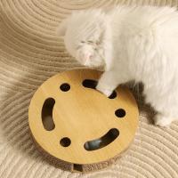 China Electric Rotating Cat Scratching Board 295×60mm with Multiple Play Modes and Wooden Construction for Indoor Cats for sale