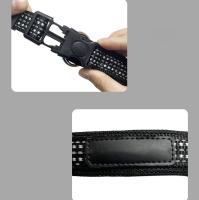 China Custom LED Light Up Dog Collar Nylon Flashing Luminous Safety Pet Collar S M L for sale