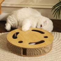 China Electric Rotating Cat Scratching Board 295×60mm with Multiple Play Modes and Wooden Construction for Indoor Cats for sale