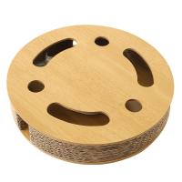 China Electric Rotating Cat Scratching Board 295×60mm with Multiple Play Modes and Wooden Construction for Indoor Cats for sale