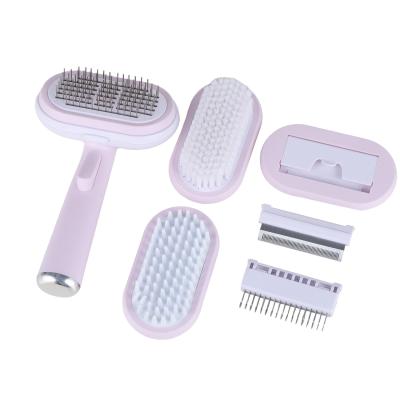 China 5-in-1 Pet Grooming Kit with Self-Cleaning Slicker Brush and 95% Shedding Reduction Tool 178.3×103.4×114.8mm for sale