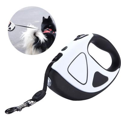 China LED Retractable Dog Leash with Flashlight - 10ft & 16ft Nylon Extendable Lead for Night Walking for sale
