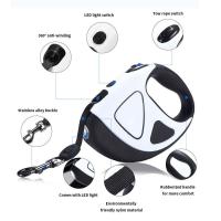 China LED Retractable Dog Leash with Flashlight - 10ft & 16ft Nylon Extendable Lead for Night Walking for sale