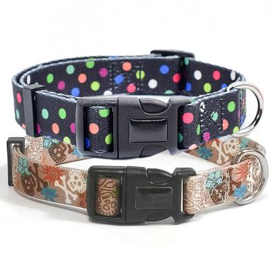 China Polyester Martingale Dog Collar with Metal Buckle - Custom Gold Sublimation in XS/S/M/L Sizes - MOQ 100 Pieces for sale
