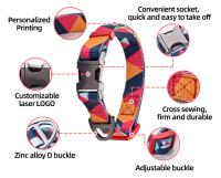 China Waterproof Training Dog Collars with Custom Print Patterns - 4 Sizes (XS/S/M/L) and 100 Pcs MOQ for sale