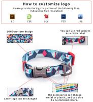 China Waterproof Training Dog Collars with Custom Print Patterns - 4 Sizes (XS/S/M/L) and 100 Pcs MOQ for sale