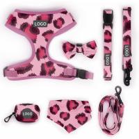 China Custom Logo Polyester Leopard Print Dog Harness Set with Adjustable Collar and Leash - XS to L Sizes, 0.5kg Weight for sale