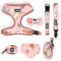 China Custom Logo Polyester Leopard Print Dog Harness Set with Adjustable Collar and Leash - XS to L Sizes, 0.5kg Weight for sale