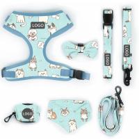 China Custom Logo Polyester Leopard Print Dog Harness Set with Adjustable Collar and Leash - XS to L Sizes, 0.5kg Weight for sale