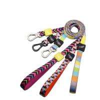 China OEM Sublimation Dog Leash 150cm Length with Neoprene Padded Handle - Custom Print & Reflective Stitching for sale