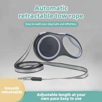 China Adjustable Retractable Dog Leash with One-Touch Locking System - ABS+TPE Shell & Metal Hook for Secure Pet Control for sale