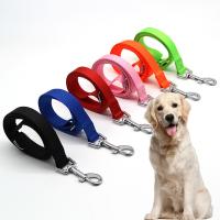 China Custom Nylon Webbing Dog Leash with Logo Printing - 4 Size Options, 7 Color Choices, 100pcs MOQ for sale