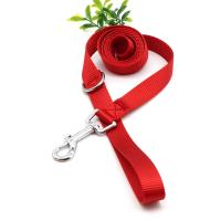 China Custom Nylon Webbing Dog Leash with Logo Printing - 4 Size Options, 7 Color Choices, 100pcs MOQ for sale