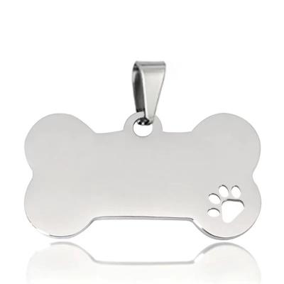 China Stainless Steel Bone Shape Dog ID Tags 2-6cm Custom Engraving in Silver Blue Gold Colors 0.02kg for sale