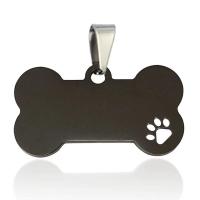 China Stainless Steel Bone Shape Dog ID Tags 2-6cm Custom Engraving in Silver Blue Gold Colors 0.02kg for sale