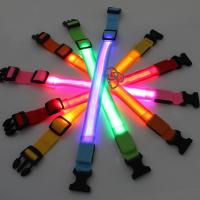 China Rechargeable LED Dog Collar with USB Charging - 2.5cm Width, 20-60cm Neck Sizes, Multiple Light Modes for sale