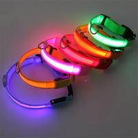 China Rechargeable LED Dog Collar with USB Charging - 2.5cm Width, 20-60cm Neck Sizes, Multiple Light Modes for sale