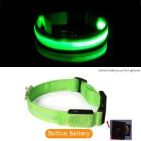 China Rechargeable LED Dog Collar with USB Charging - 2.5cm Width, 20-60cm Neck Sizes, Multiple Light Modes for sale